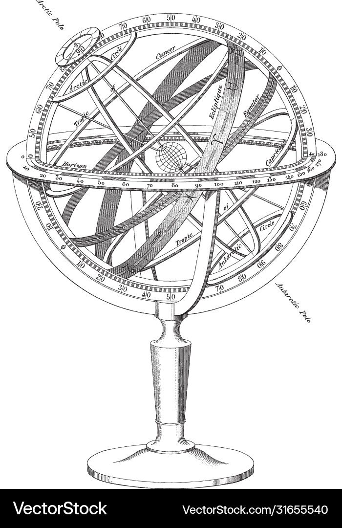 Armillary sphere Royalty Free Vector Image - VectorStock