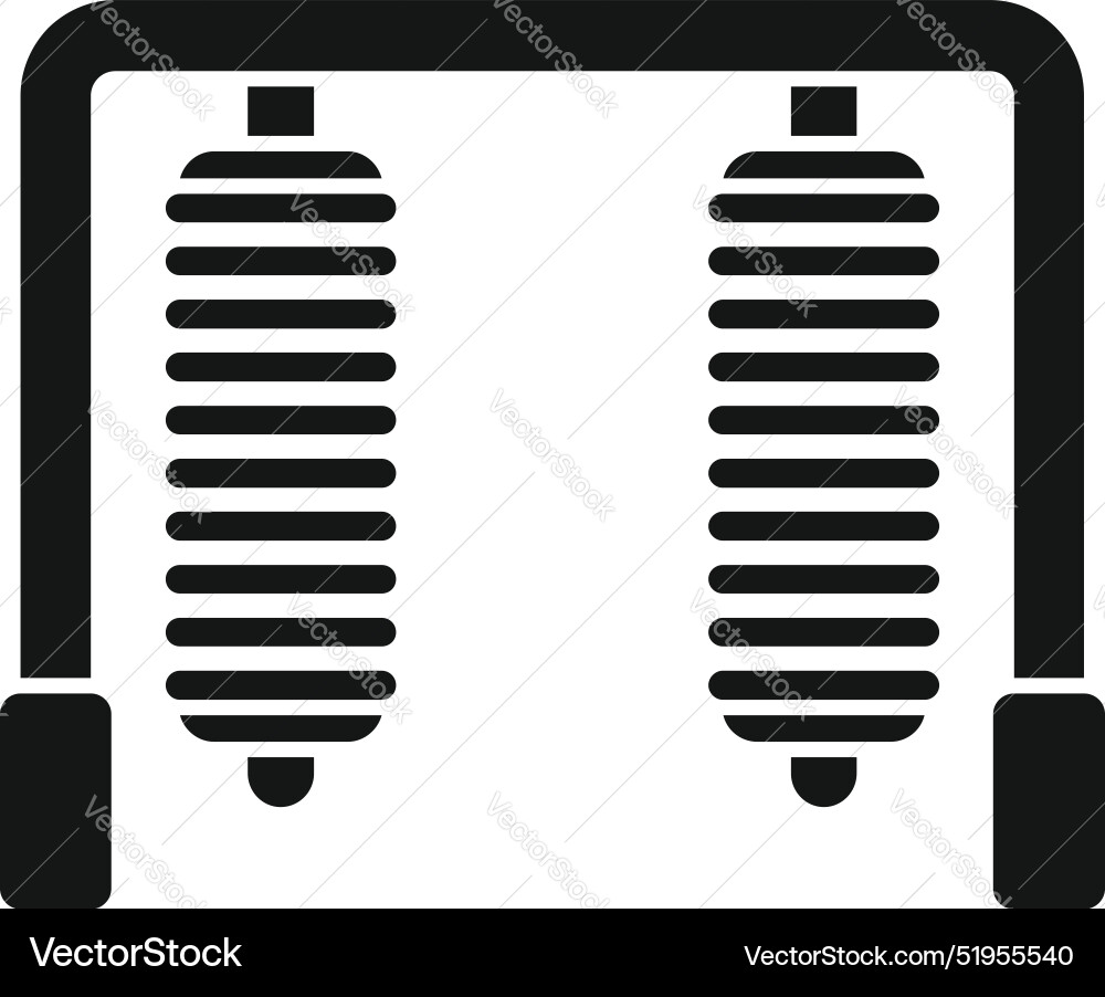 Car suspension springs absorbing shocks while Vector Image