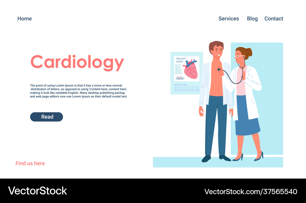 Cardiology medicine appointment Royalty Free Vector Image