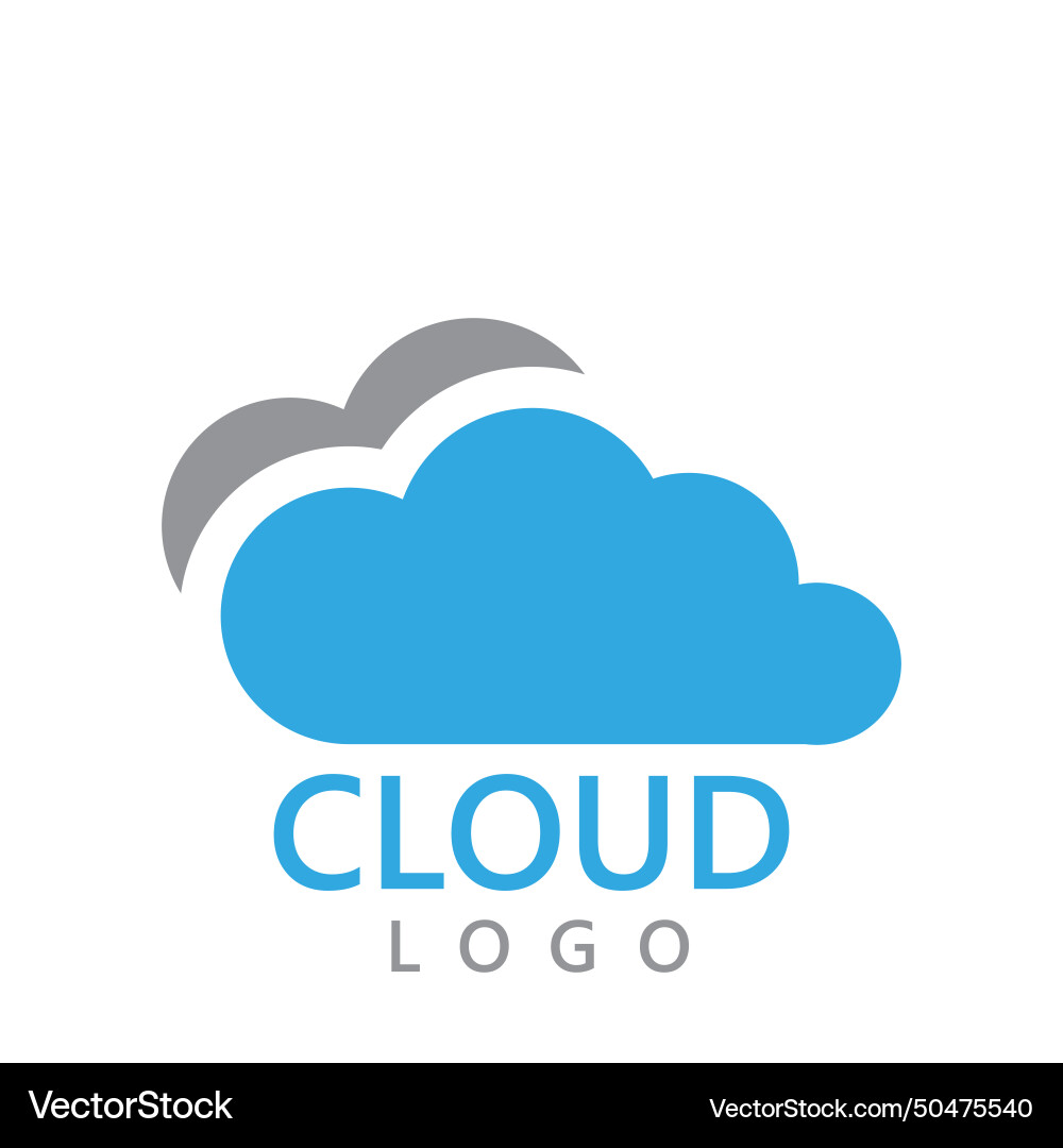 Cloud file secure upload server data logo Vector Image