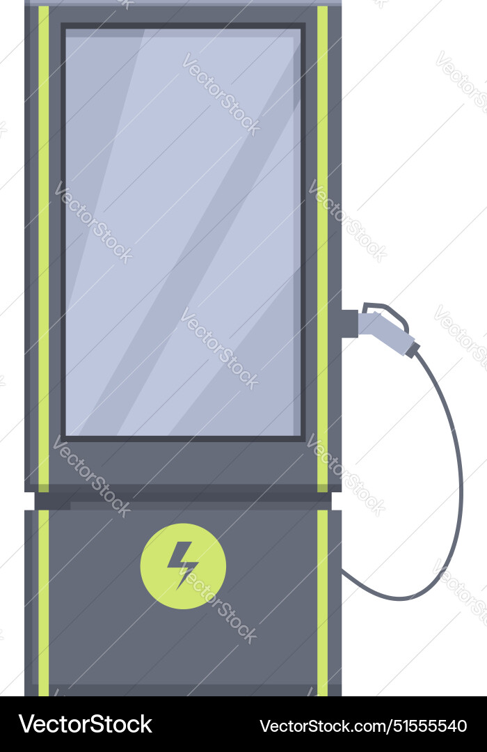 Electric vehicle charging station with digital Vector Image