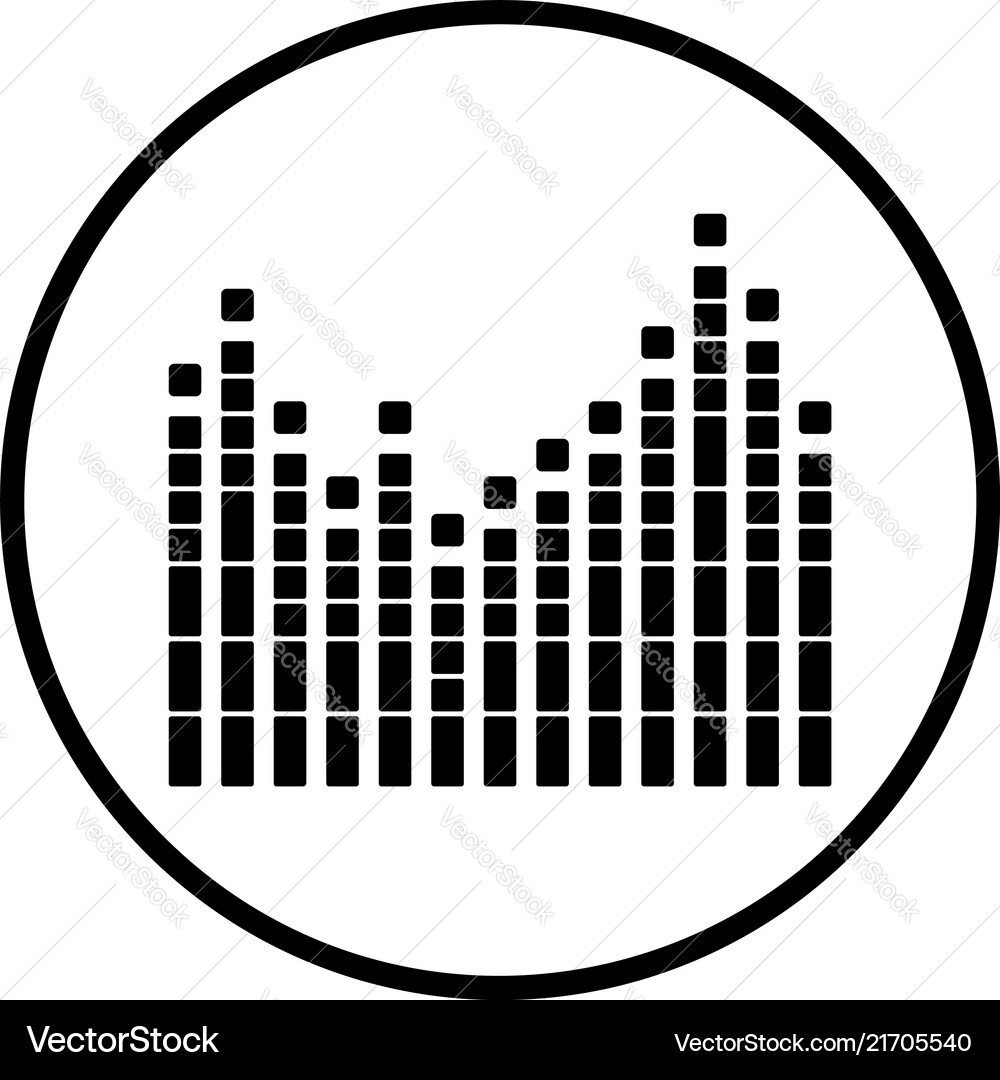 Graphic equalizer icon Royalty Free Vector Image