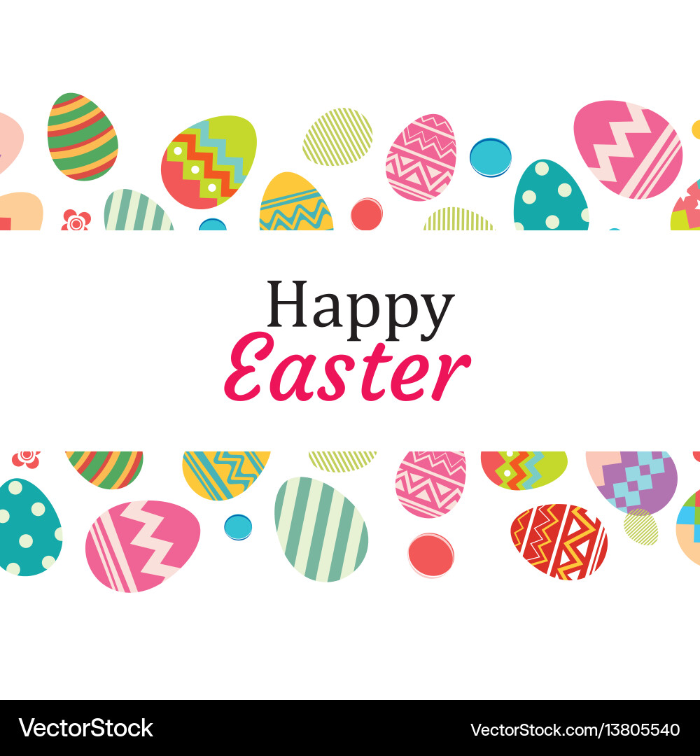 Happy easter egg background templatecan be used Vector Image