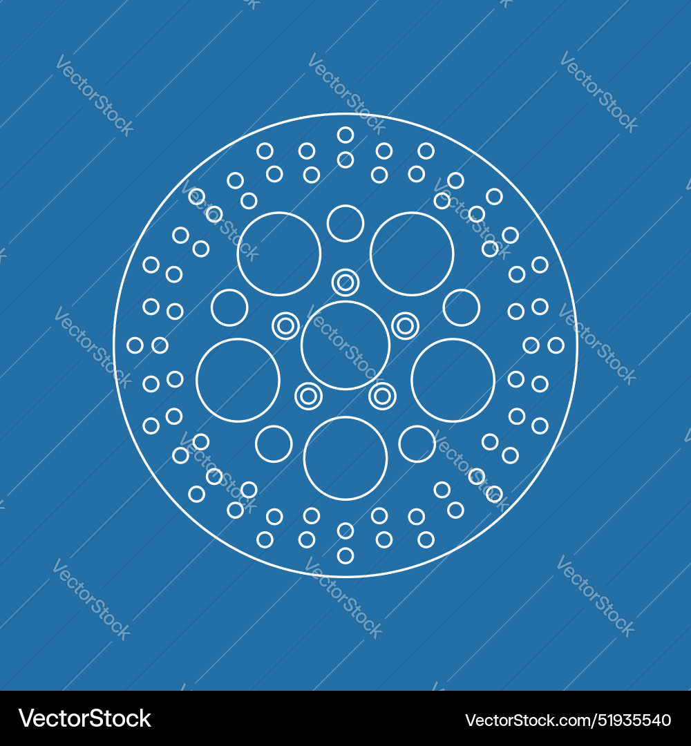 Motorcycle brake disc rotor icon Royalty Free Vector Image