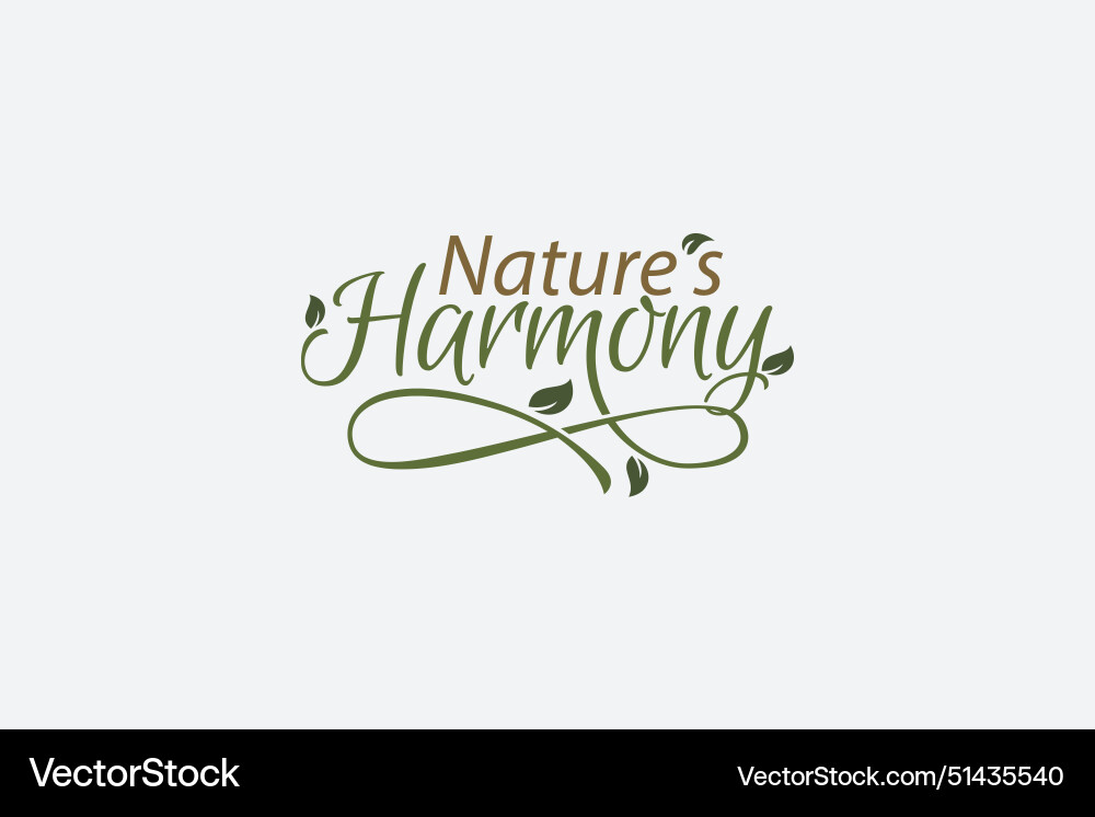 Natures harmony logo with a combination Royalty Free Vector