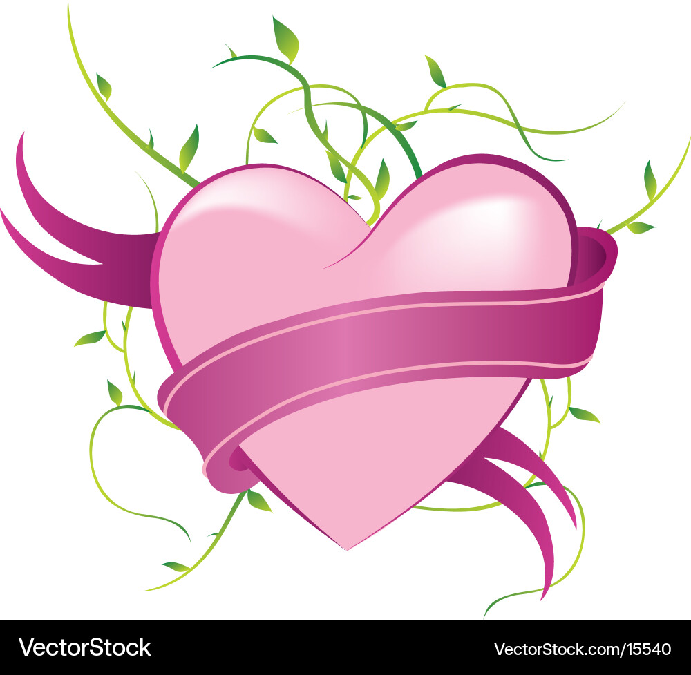 Pink heart Royalty Free Vector Image - VectorStock
