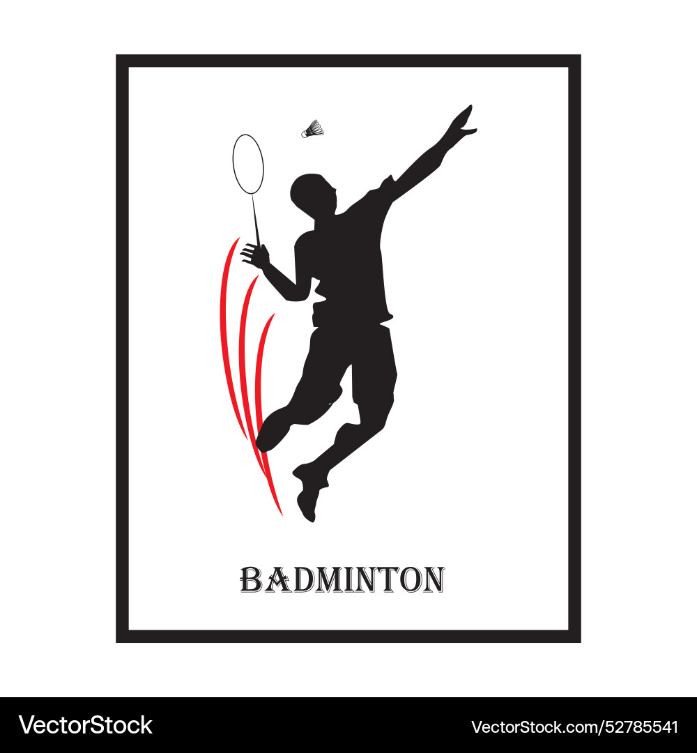 Badminton player icon image symbol Royalty Free Vector Image