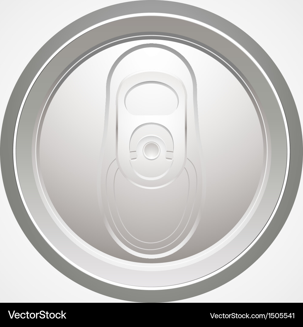 Can top view Royalty Free Vector Image - VectorStock