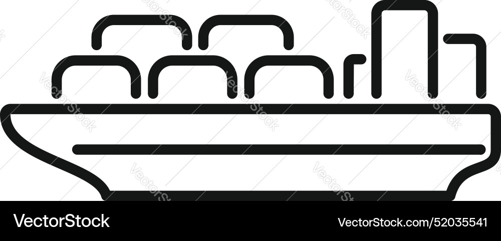 Cargo ship delivering goods international trade Vector Image