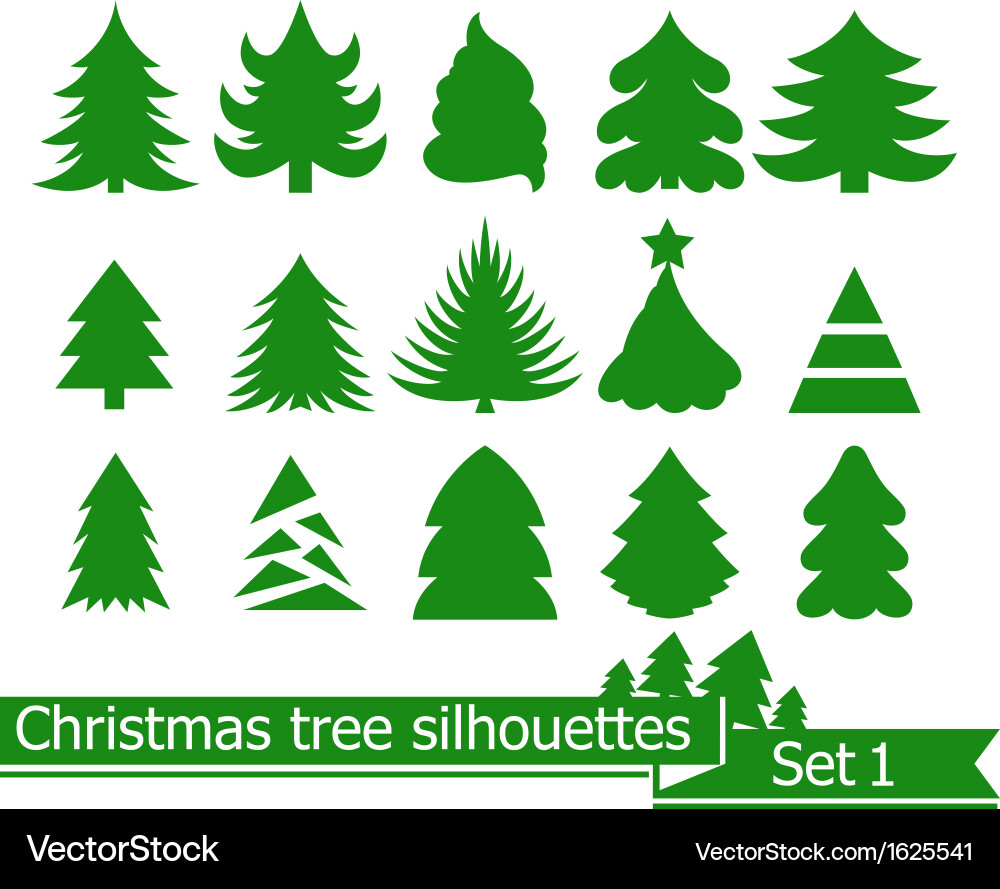 Christmas trees Royalty Free Vector Image - VectorStock