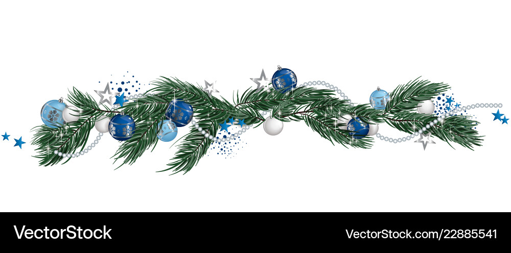 Festive Christmas Garland Banner Royalty Free Vector Image