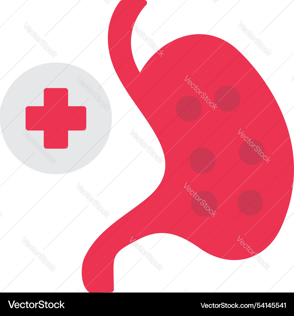 Gastroenterology flat icon design Royalty Free Vector Image