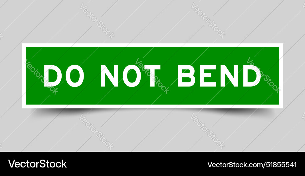 Green color square label sticker with word do Vector Image