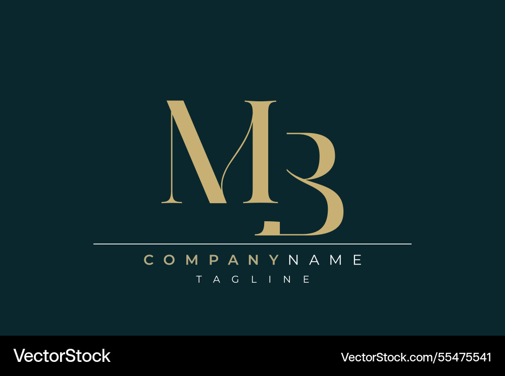 Mb abstract logo design Royalty Free Vector Image