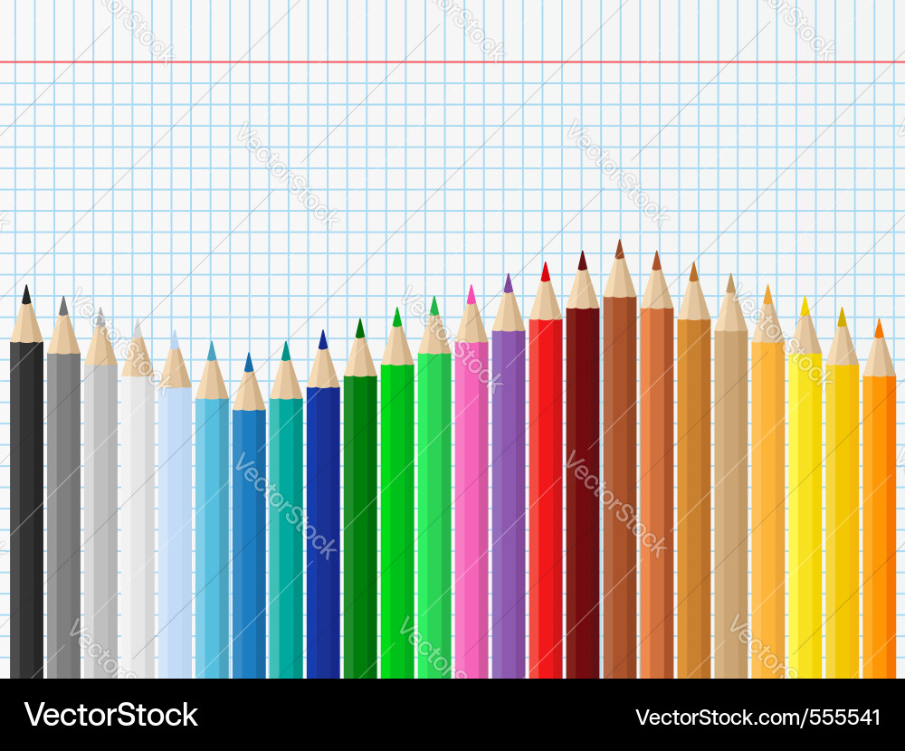 Pencil borders Royalty Free Vector Image - VectorStock
