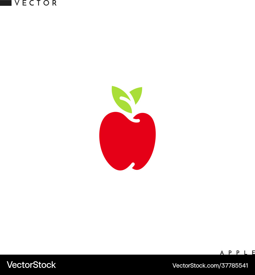 Red apple icon Royalty Free Vector Image - VectorStock