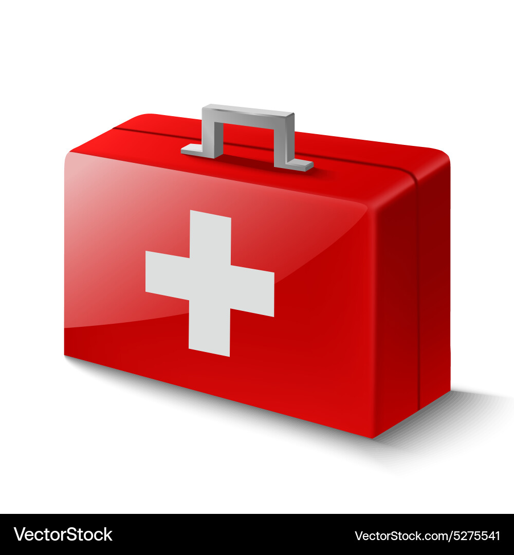Red First Aid Box Royalty Free Vector Image - VectorStock