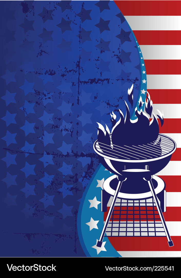 Stars and Stripes Grill Background Royalty Free Vector Image