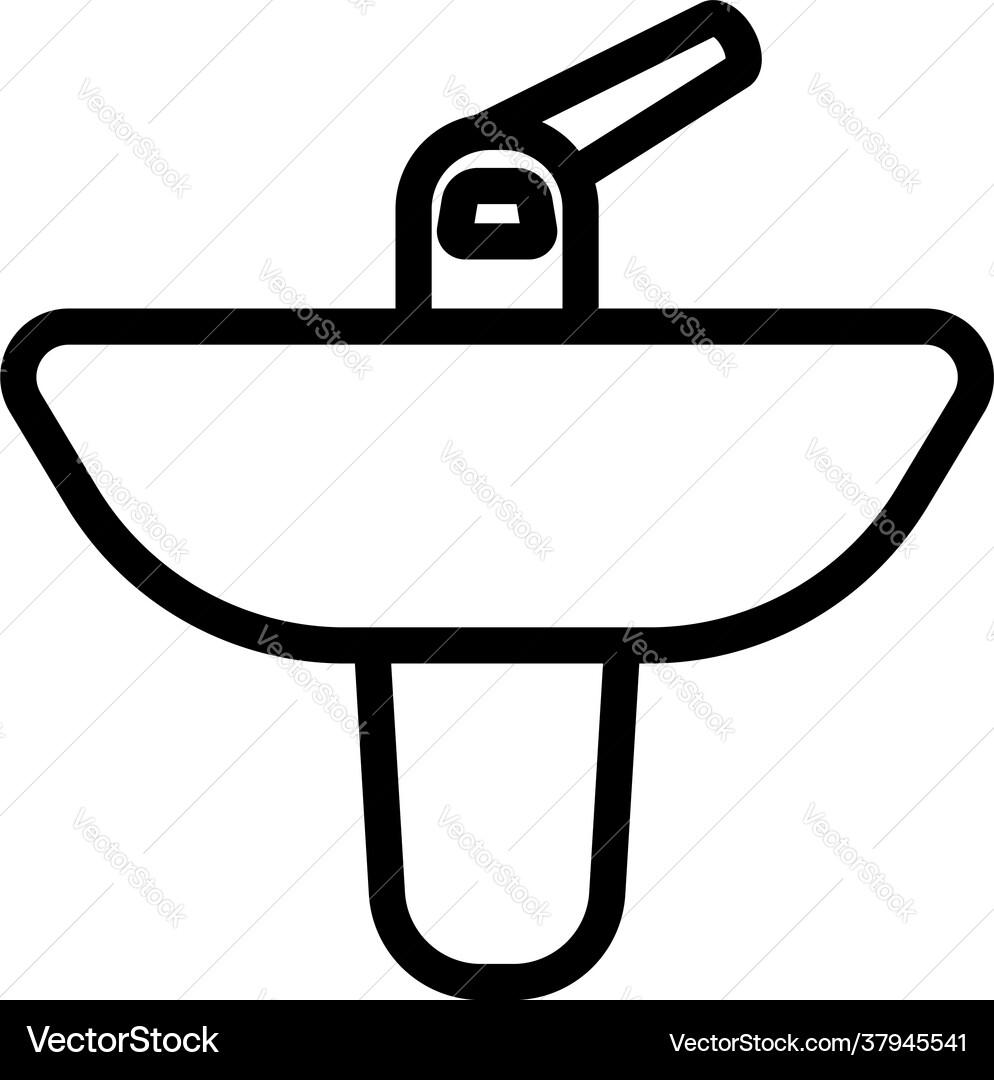 Wash basin icon Royalty Free Vector Image - VectorStock