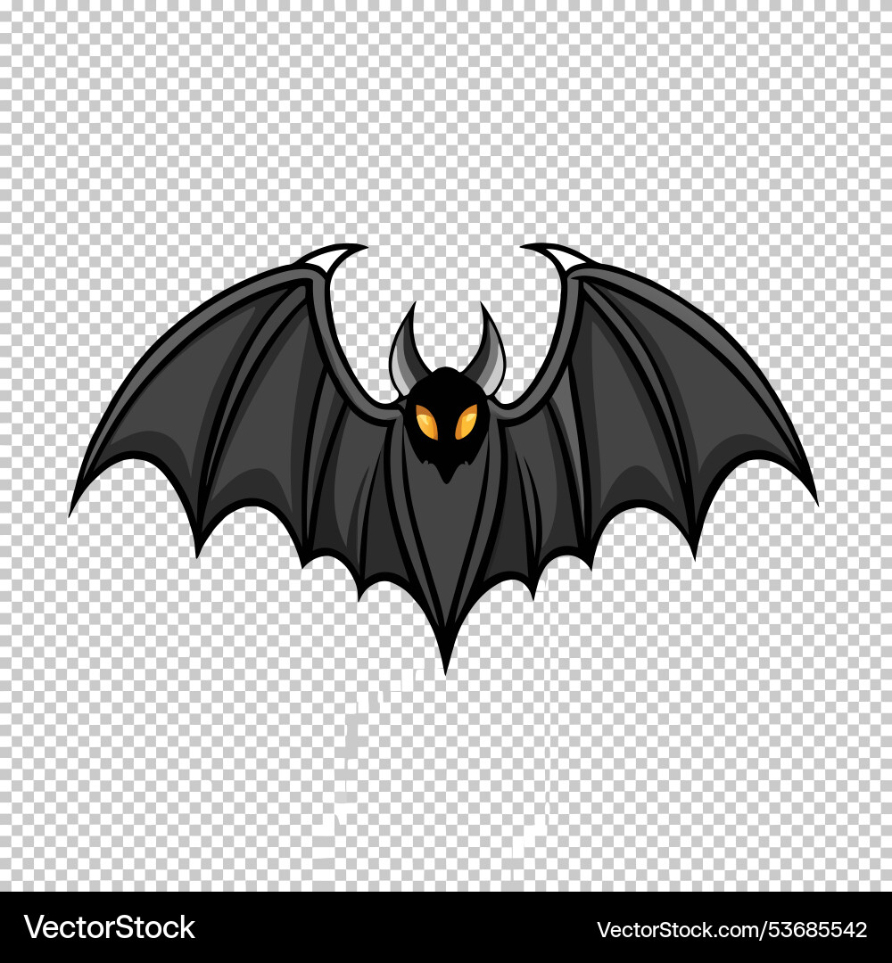 Black demon wings satin isolated Royalty Free Vector Image