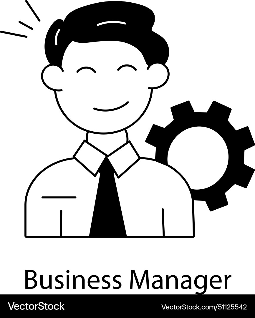 Business manager Royalty Free Vector Image - VectorStock
