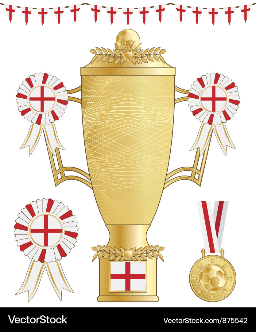 England football trophy Royalty Free Vector Image