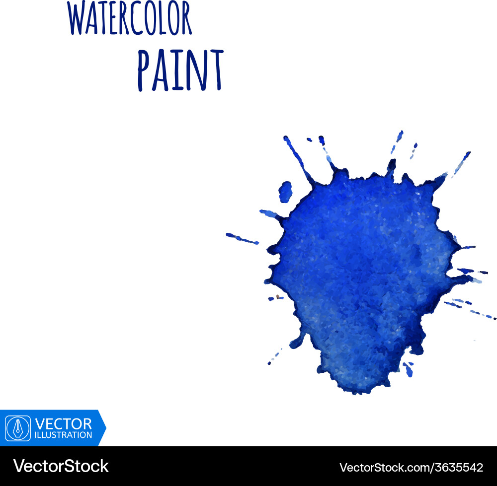 Watercolor paint splat Royalty Free Vector Image