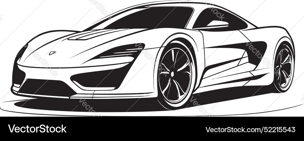 Aero dynamics concept sports car emblematic Vector Image