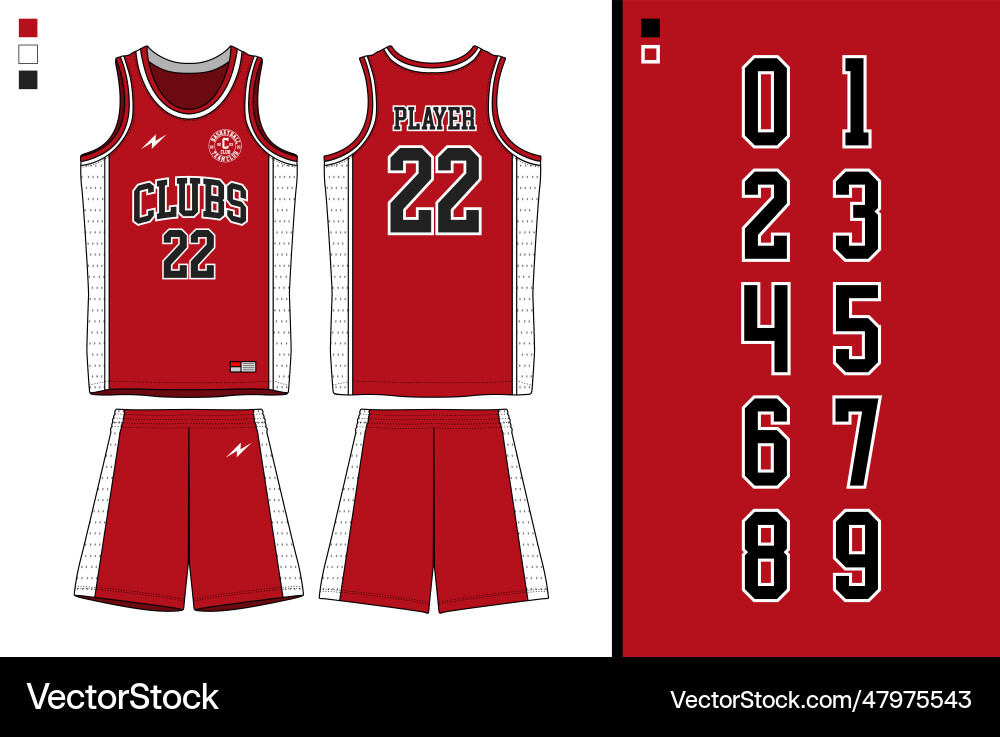 Basketball jersey mockup sketch Royalty Free Vector Image