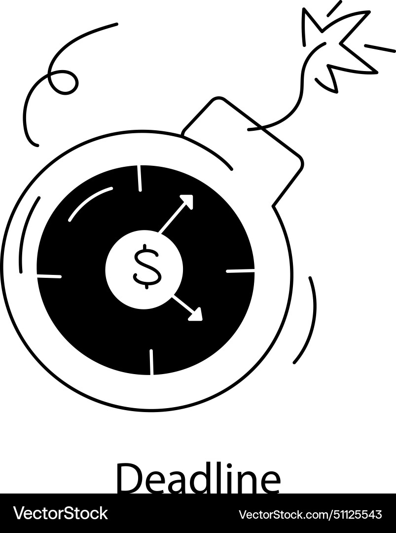 Deadline Royalty Free Vector Image - VectorStock