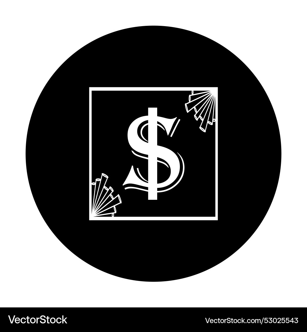 Dollar currency icon Royalty Free Vector Image