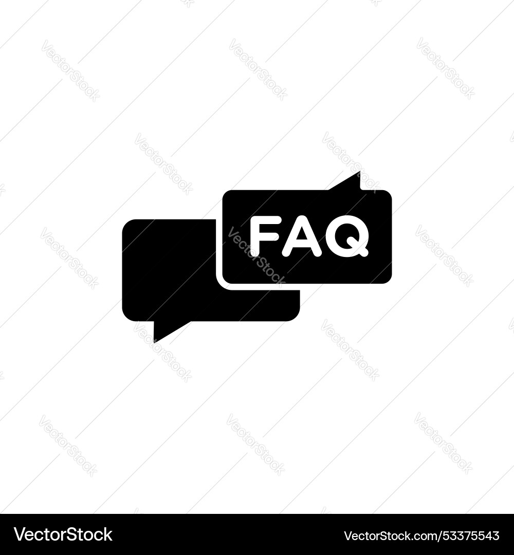 Faq icon Royalty Free Vector Image - VectorStock