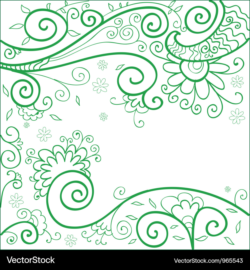 Green flower background Royalty Free Vector Image