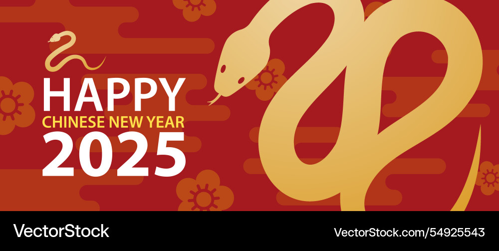 Happy chinese new year 2025 banner template Vector Image