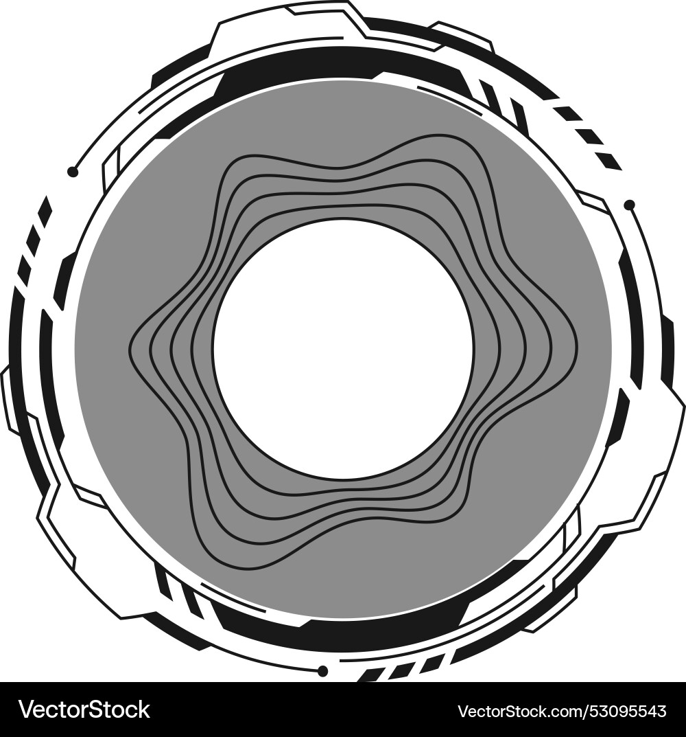 Round hud control element infographic futuristic Vector Image