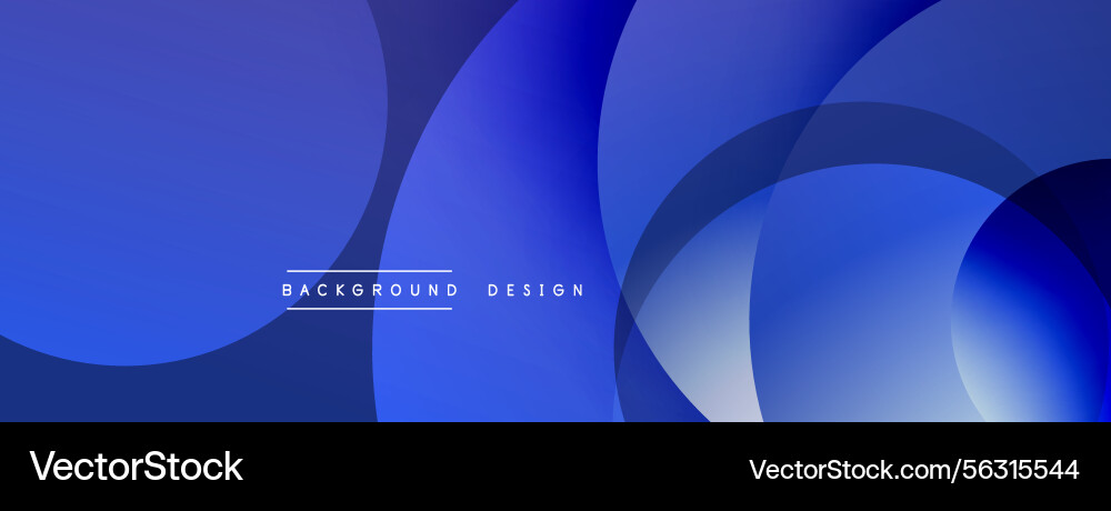 Abstract blue shapes overlap creating modern Vector Image