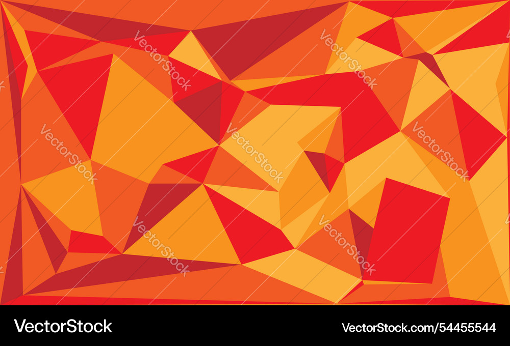 Abstrakt orange und rot polygon Hintergrund Vektorbild