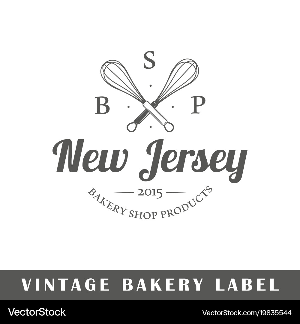 Bakery Label Template Royalty Free Vector Image