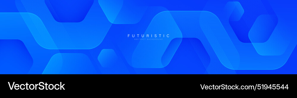 Blue abstract background with geometric shapes Vector Image