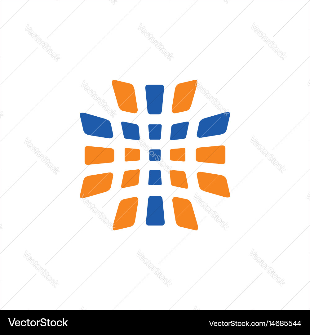 Cross abstract sign logo Royalty Free Vector Image