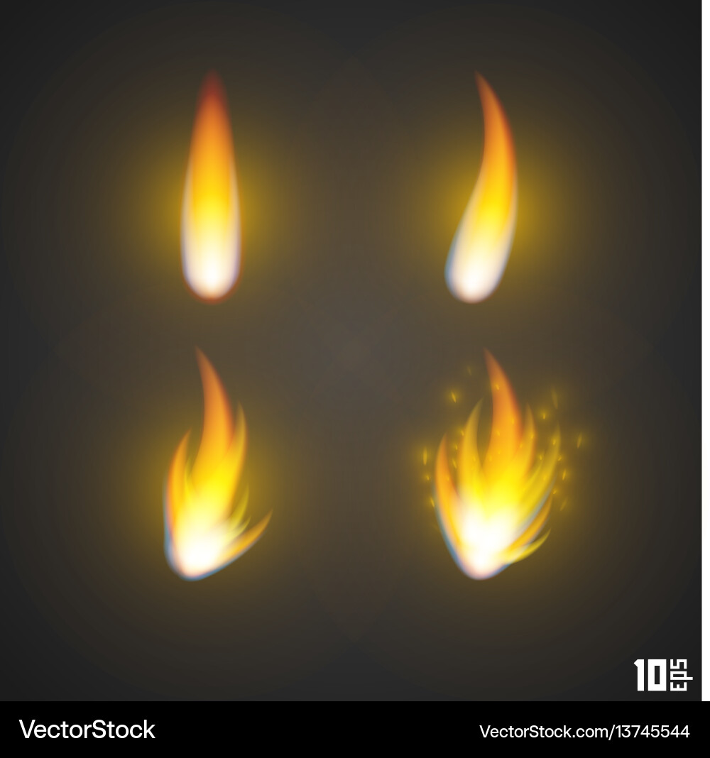 Fire flames Royalty Free Vector Image - VectorStock