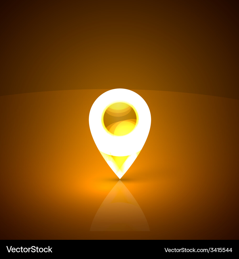 Golden map marker Royalty Free Vector Image - VectorStock