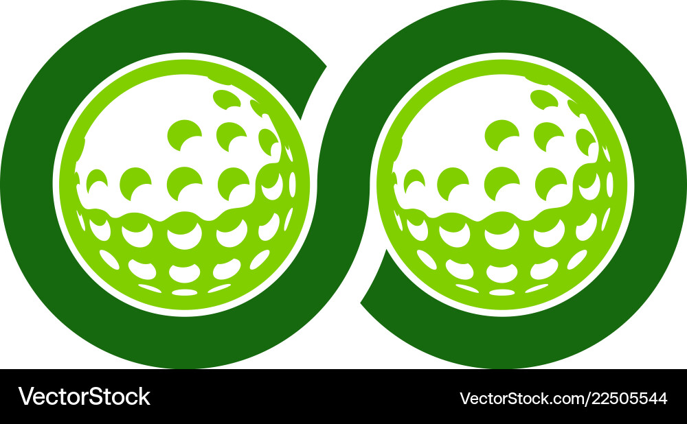 Infinity golf logo icon design Royalty Free Vector Image