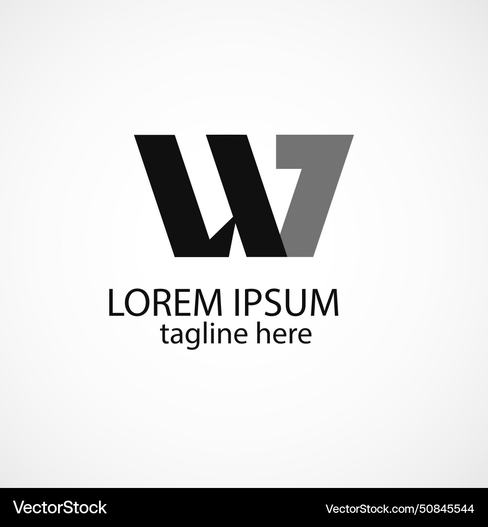 Initial w letter monogram abstract logo design Vector Image