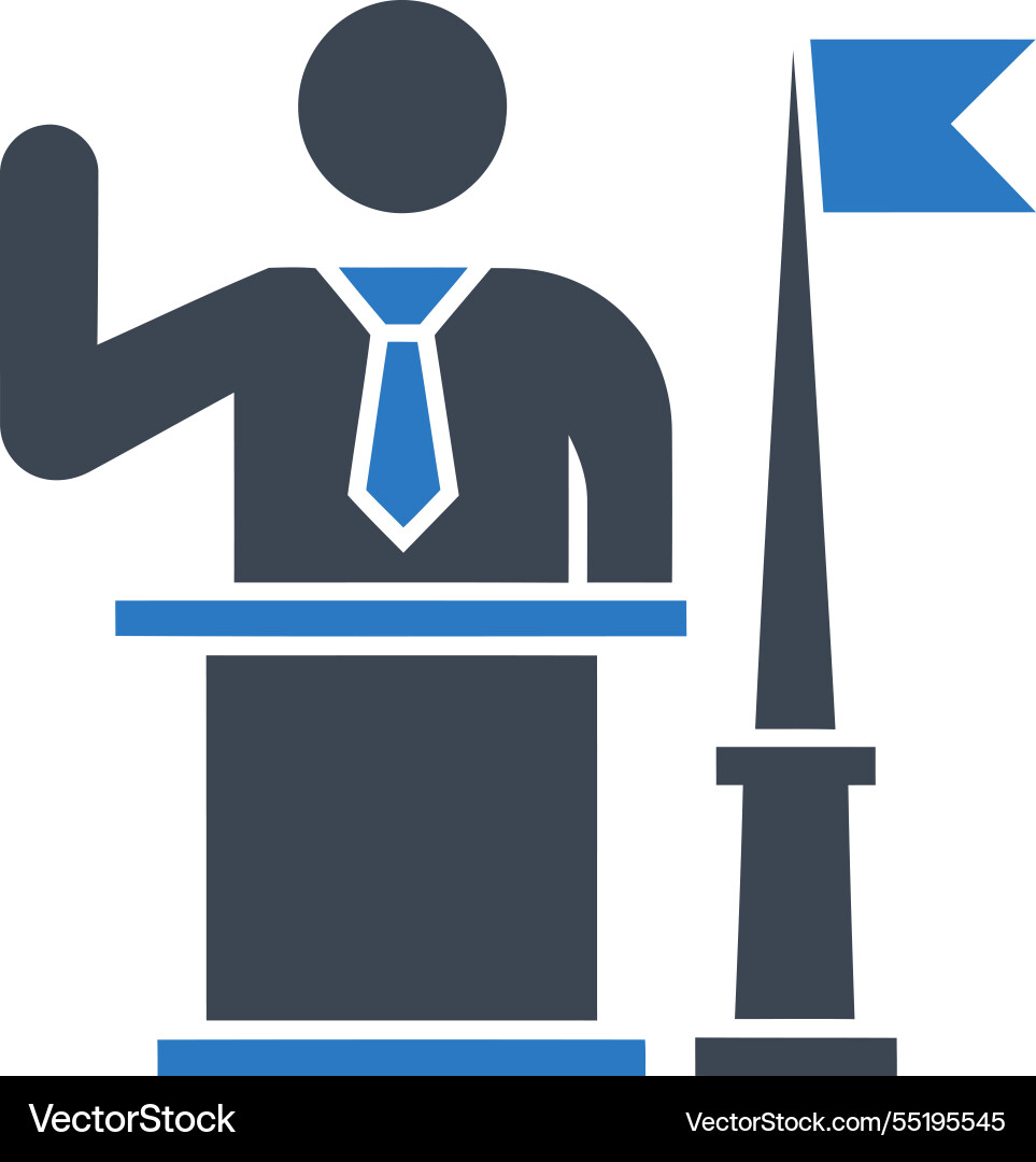 Political oath icon Royalty Free Vector Image - VectorStock