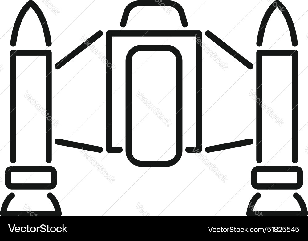 Spacecraft module with two rocket boosters Vector Image