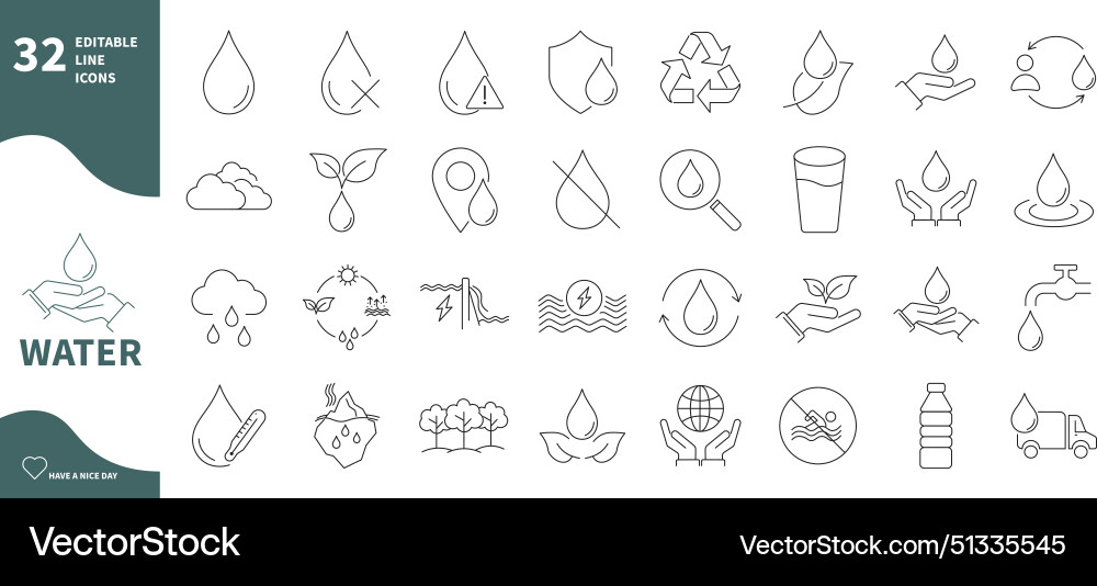 Water icon Royalty Free Vector Image - VectorStock