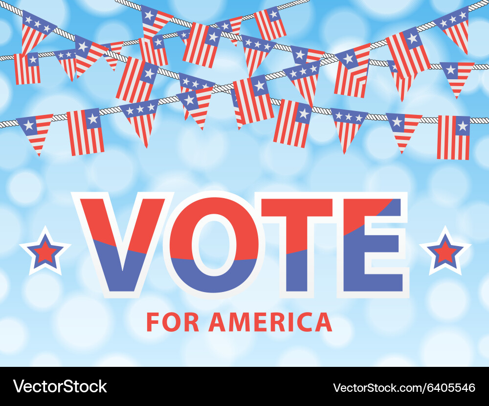 American Patriotic Vote Poster Royalty Free Vector Image