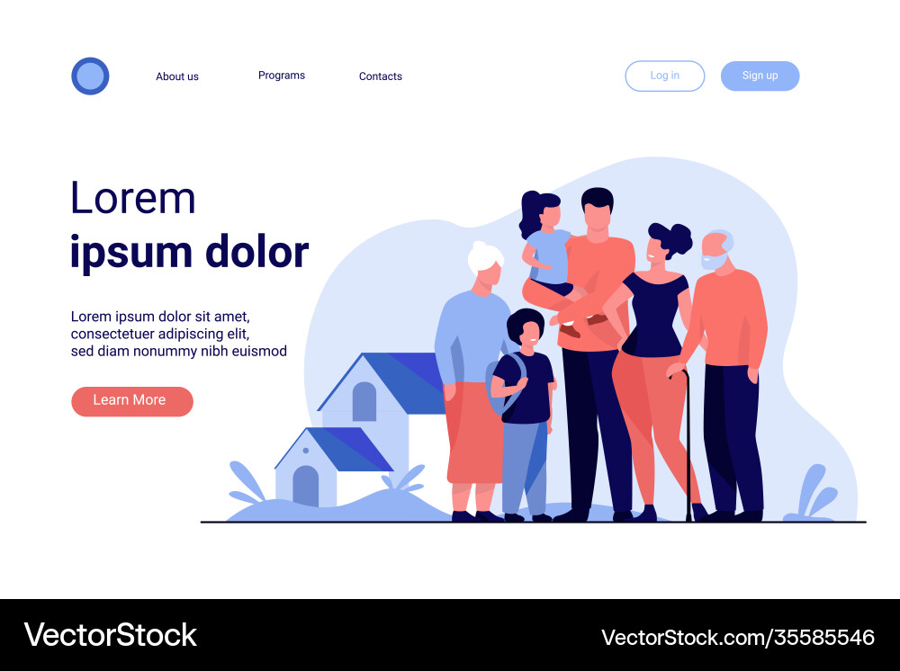 Big family meeting Royalty Free Vector Image - VectorStock