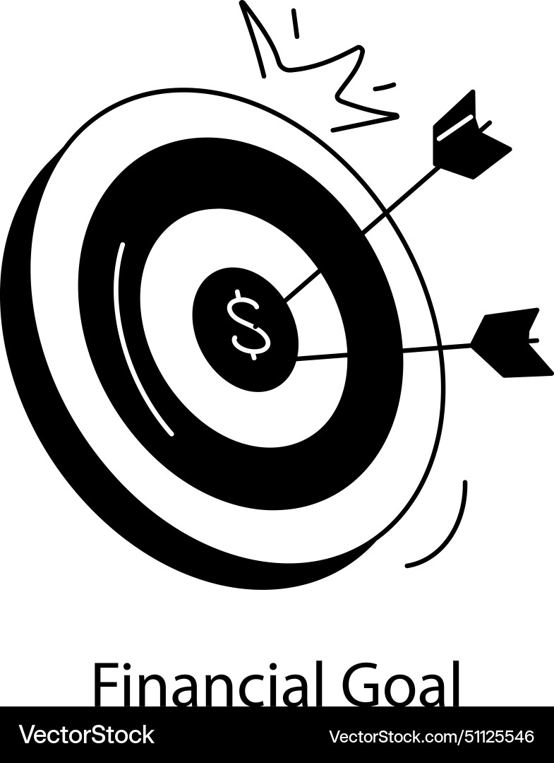 Financial goal Royalty Free Vector Image - VectorStock